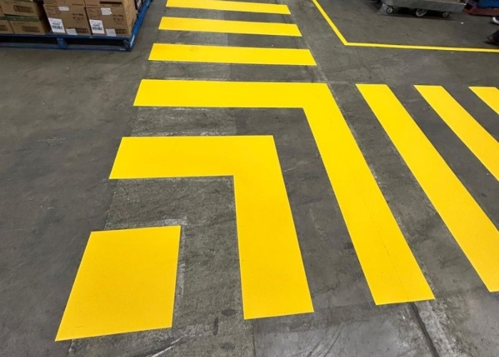 Epoxy Line Marking for Warehouses by Danlaid