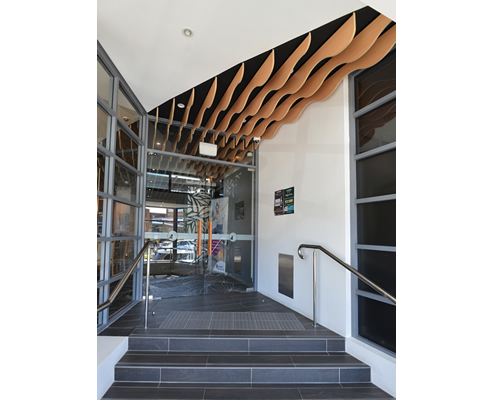 Contoured Ceiling Feature with WAVE BLADES | Supawood