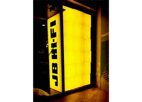 LED Perspex Retail Signage for JB Hi-Fi | Mitchell Group