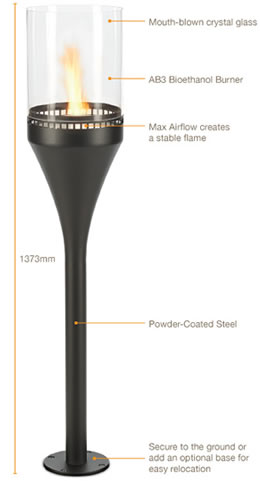 FLARE Outdoor Bioethanol Fire | EcoSmart Fire