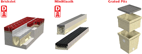 Brickslot, MiniKlassik & Grated Pit Drainage Systems | ACO