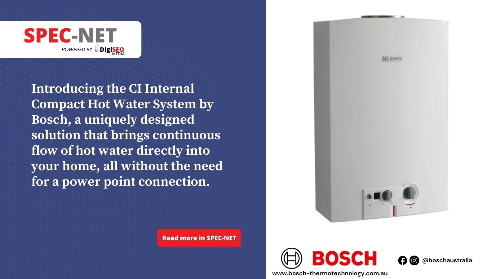 CI Internal Compact Hot Water System by Bosch