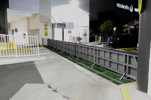 RAM PUSH Flood Barrier for Car Park Ramps | Flooding Solutions