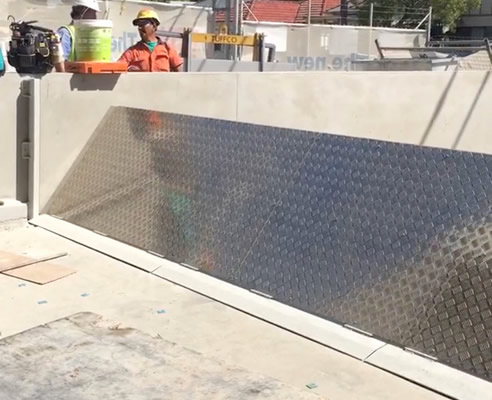 RAM PUSH Flood Barrier for Car Park Ramps | Flooding Solutions