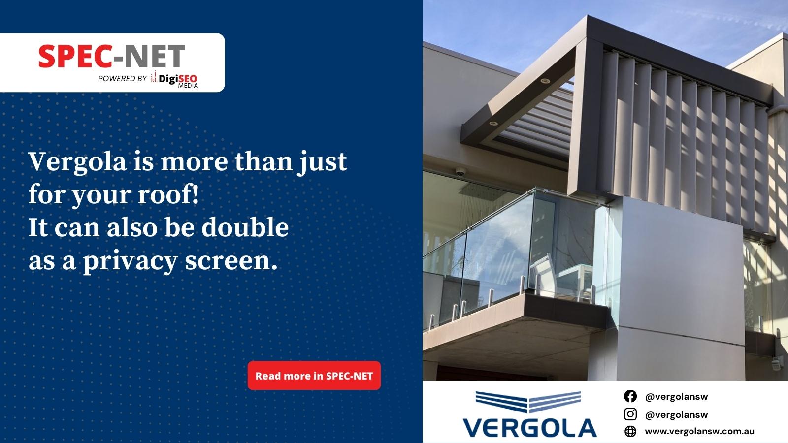 Vertical Vergola Privacy Screens by Vergola