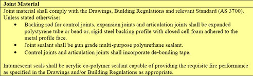 Control joint material for masonry from Electronic Blueprint