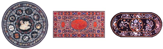 Marble Inlay Tabletops by Stone Eagle